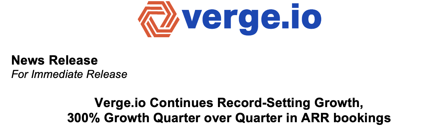 VergeIO Continues Record-Setting Growth - Verge.io
