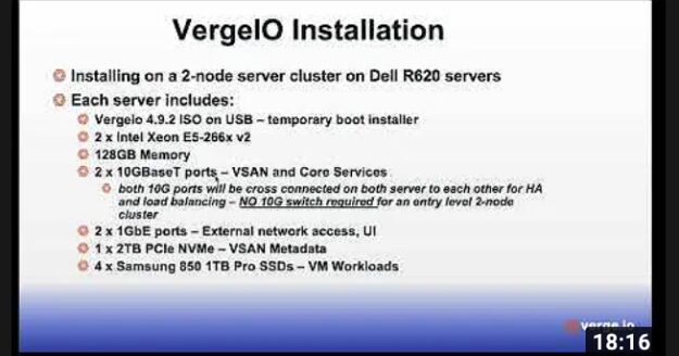Install VergeIO on 2 node cluster - Verge.io