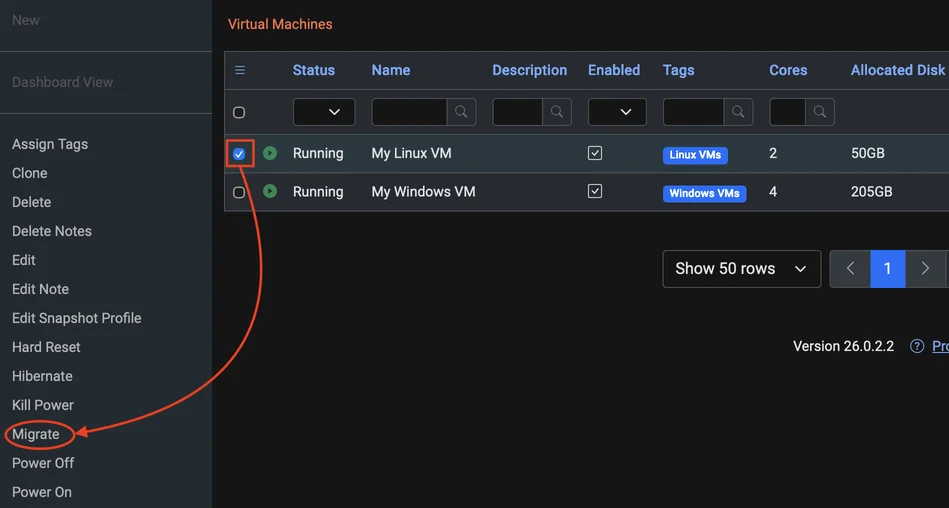 VM Live Migration Lab - VergeIO